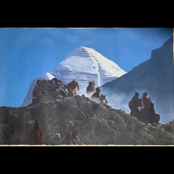 Art | Oil On Canvas Mount Kailash | Poshmark